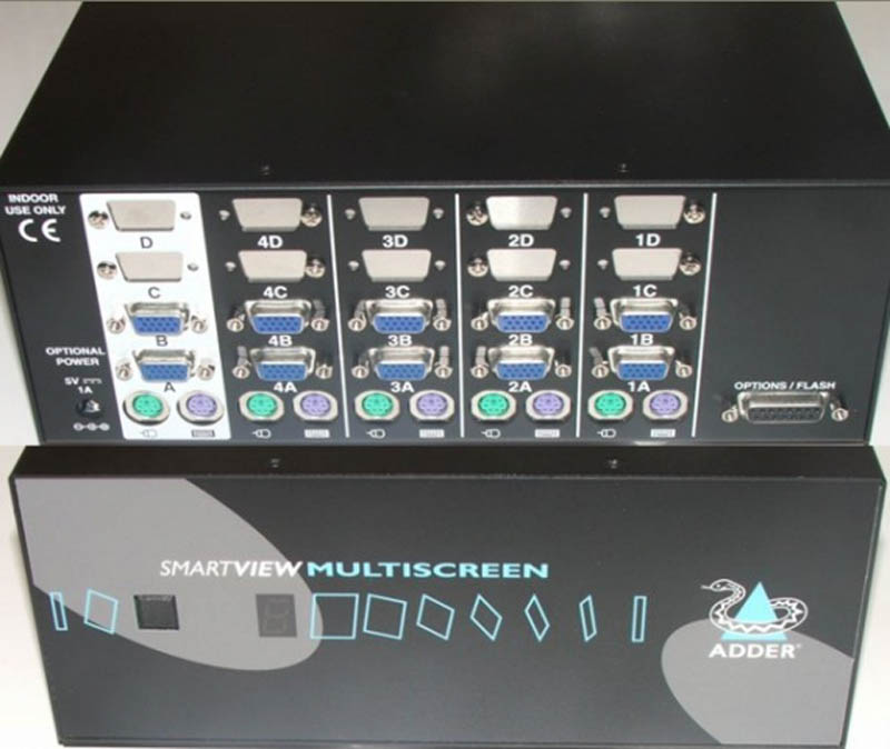 Adder SmartView Multiscreen 2port (DUAL VIDEO) KVM Switch